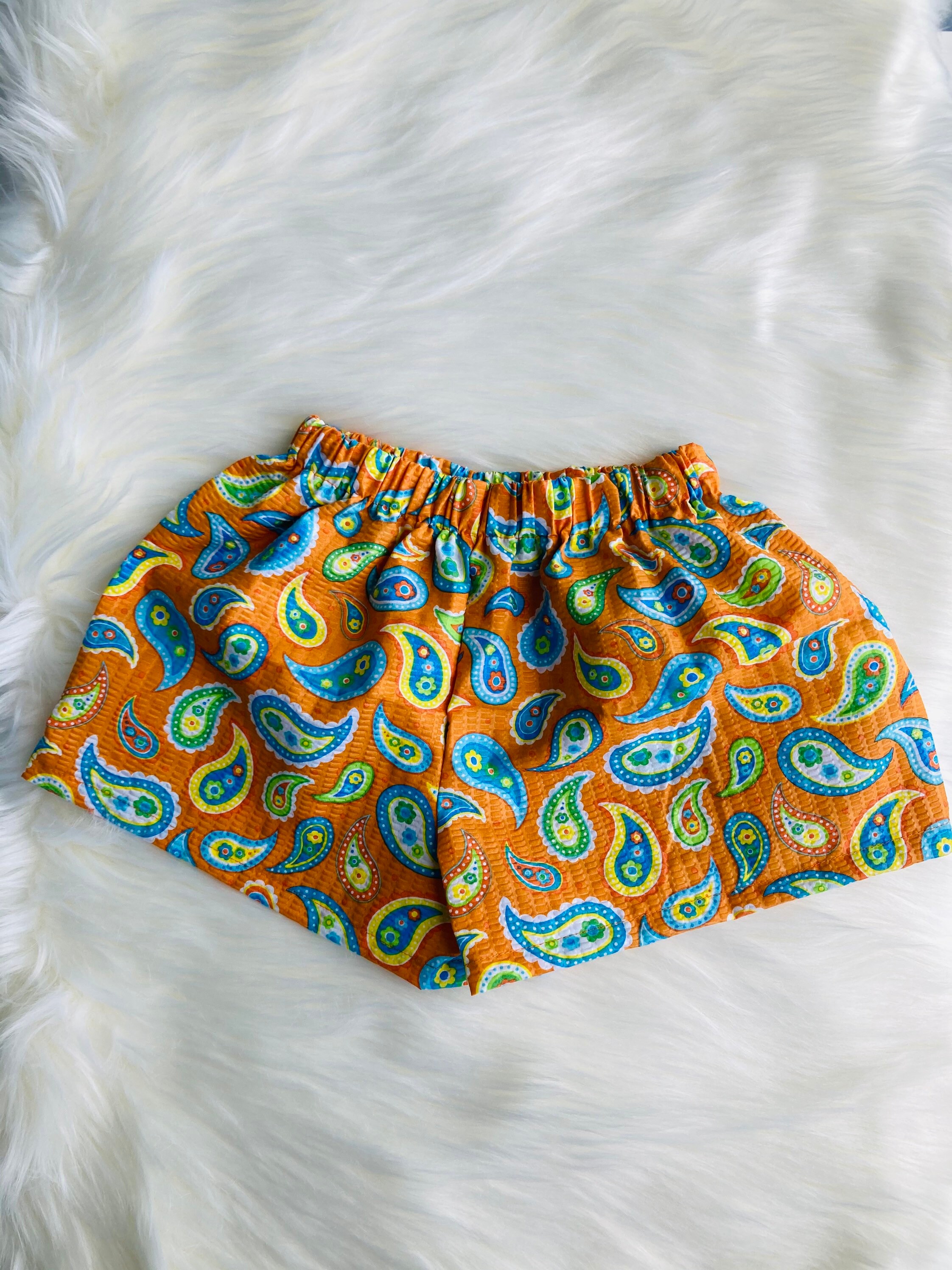 Girls' Paisley Criss-cross Back Cotton Short Set - Etsy