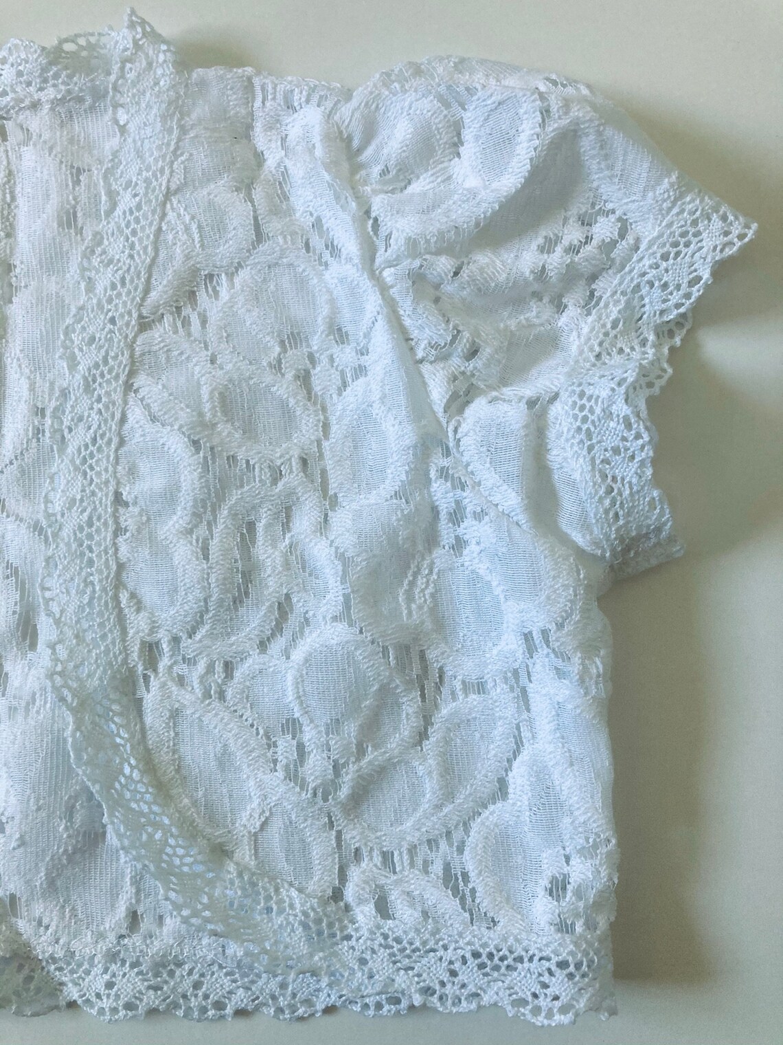 Girls' White Knitted Lace Shrugs, Boleros, - Communion Lace Shrugs ...