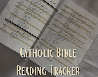 Books of the Catholic Bible Tracker, 73 Bible Books on the Shelf, Bible ...