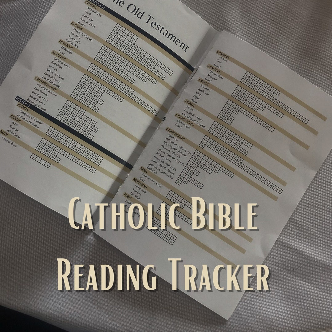 Catholic Bible Reading Chart Tracker - Etsy