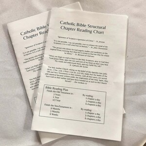 Catholic Bible Reading Chart Tracker - Etsy