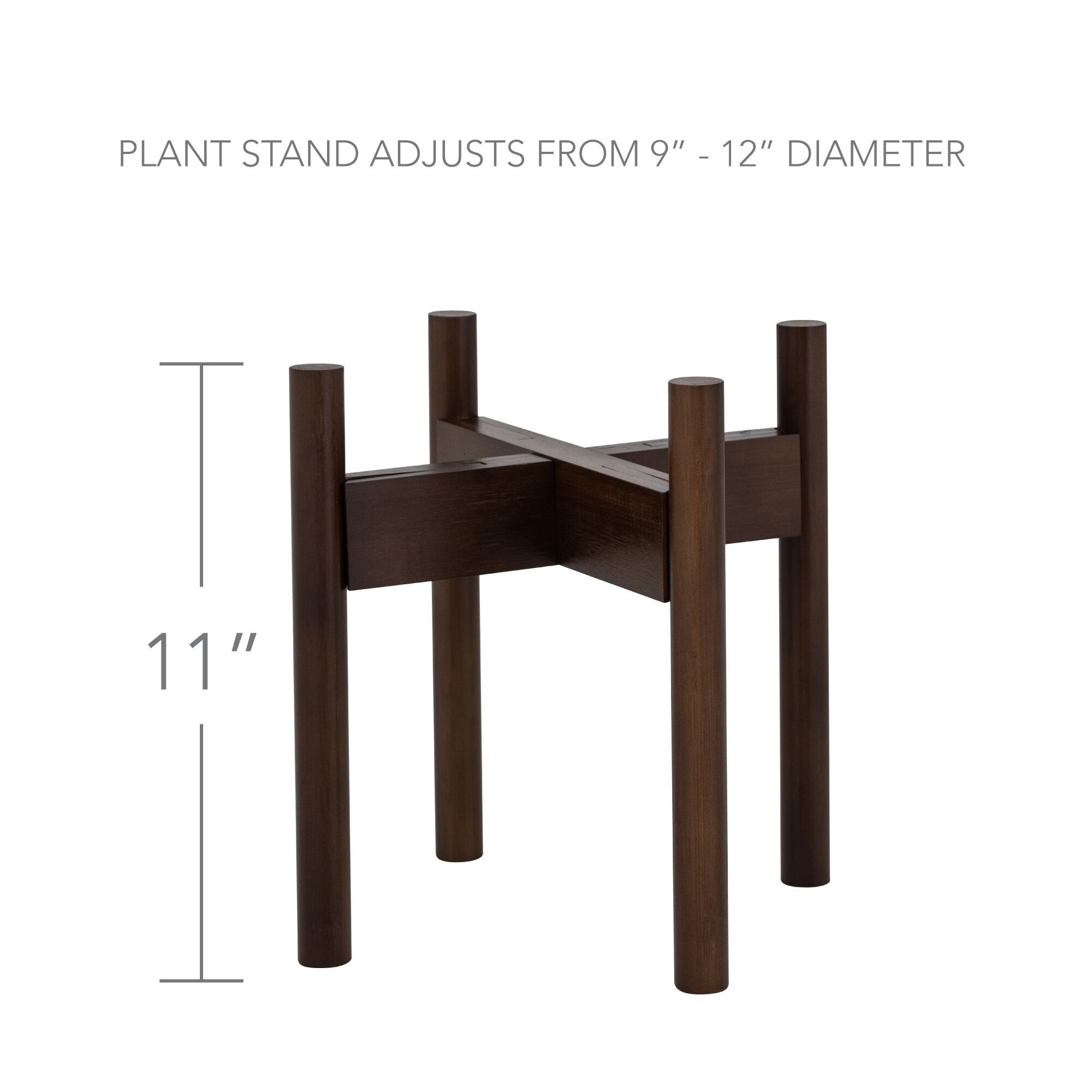 Wooden Walnut Plant Stand Modern Solid Wood Stool Mid Century - Etsy