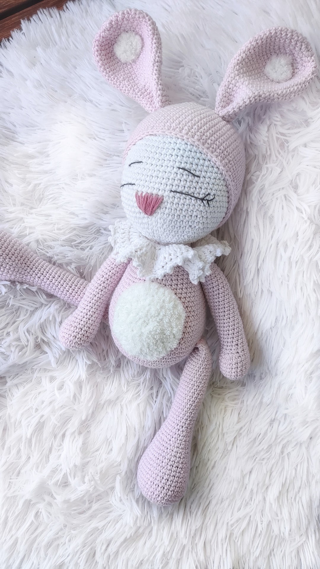 Handmade Crochet Rabbit, Toy Soft and Cuddly Stuffed Animal for Kids ...