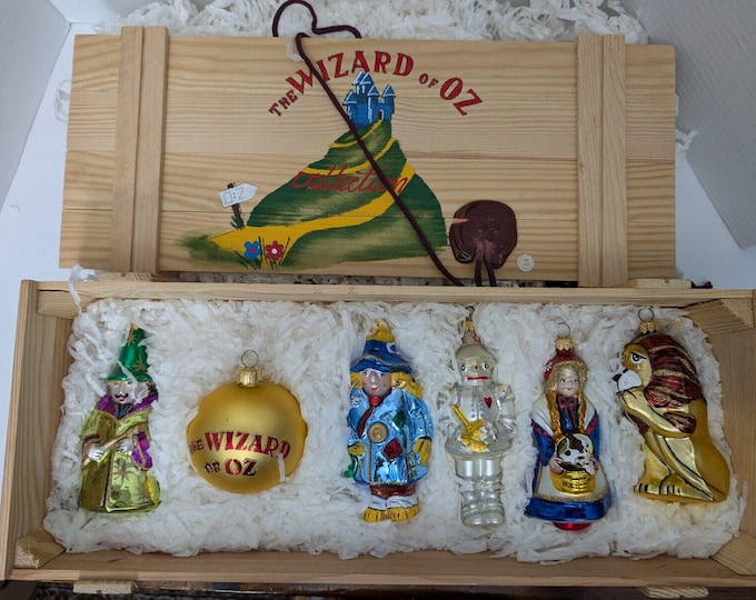 Wizard of Oz Kurt Adler Polonaise Ornaments 6 PC Wood Box Set Komozja Limited - Etsy