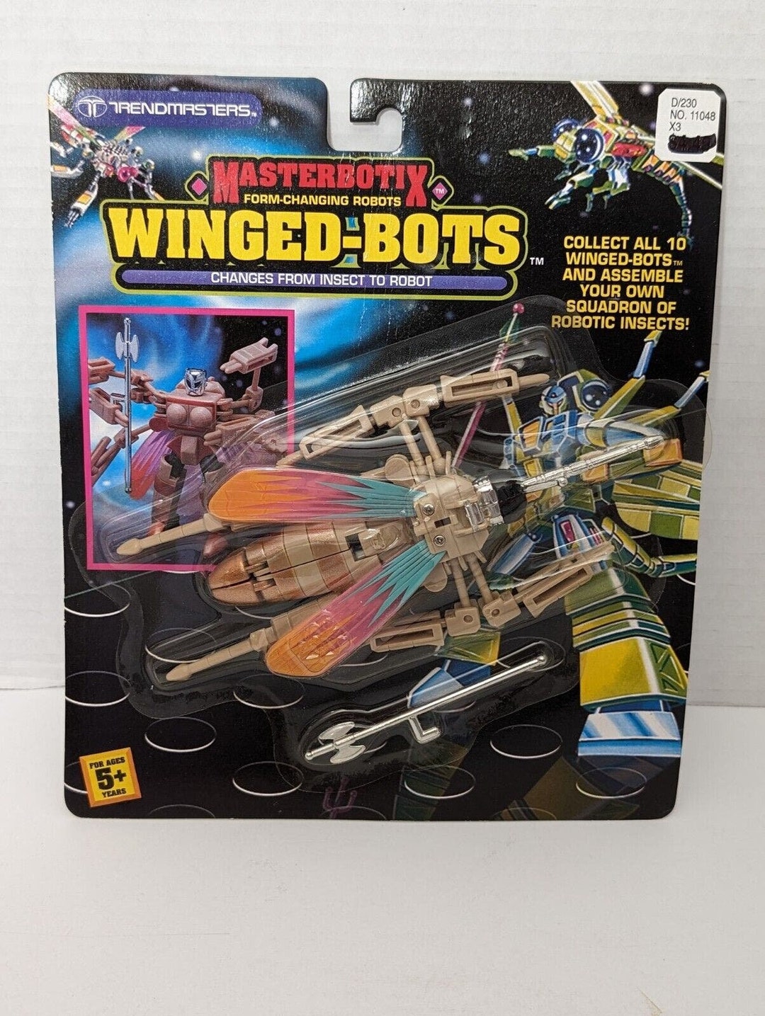 1992 Trendmasters Masterbotix Winged-bots Transforming Mosquito Action ...