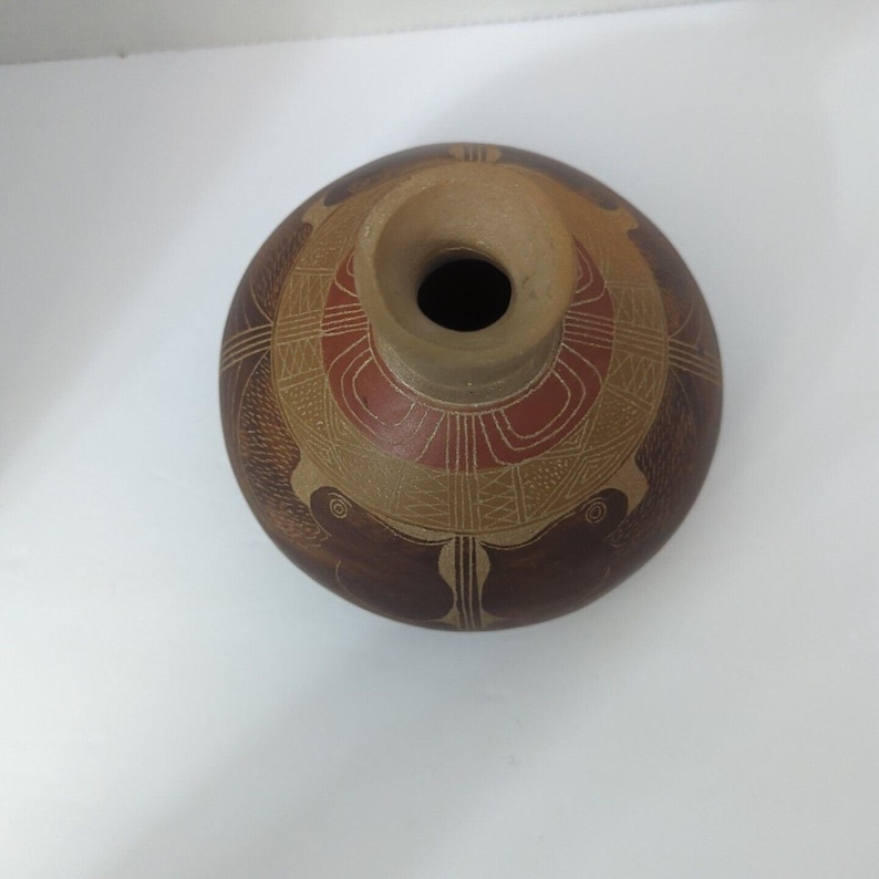Vintage 2002 Ecuadorian Pottery Vase - Etsy