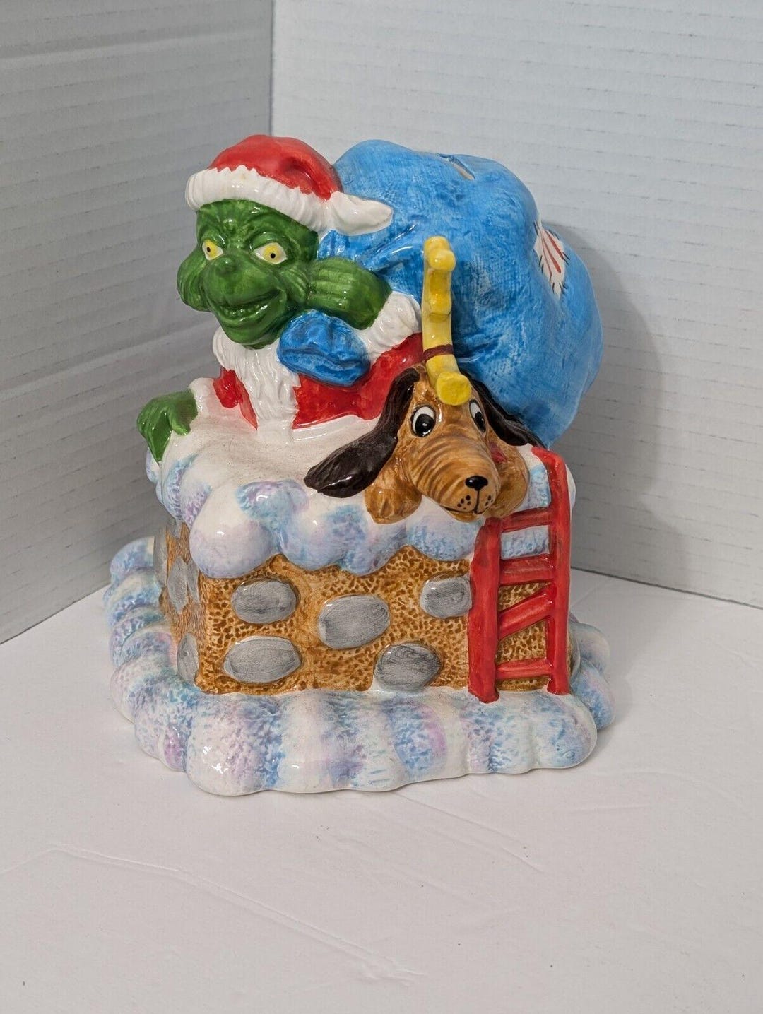 Vintage Dr Seuss the Grinch Chimney Ceramic Coin Bank New - Etsy