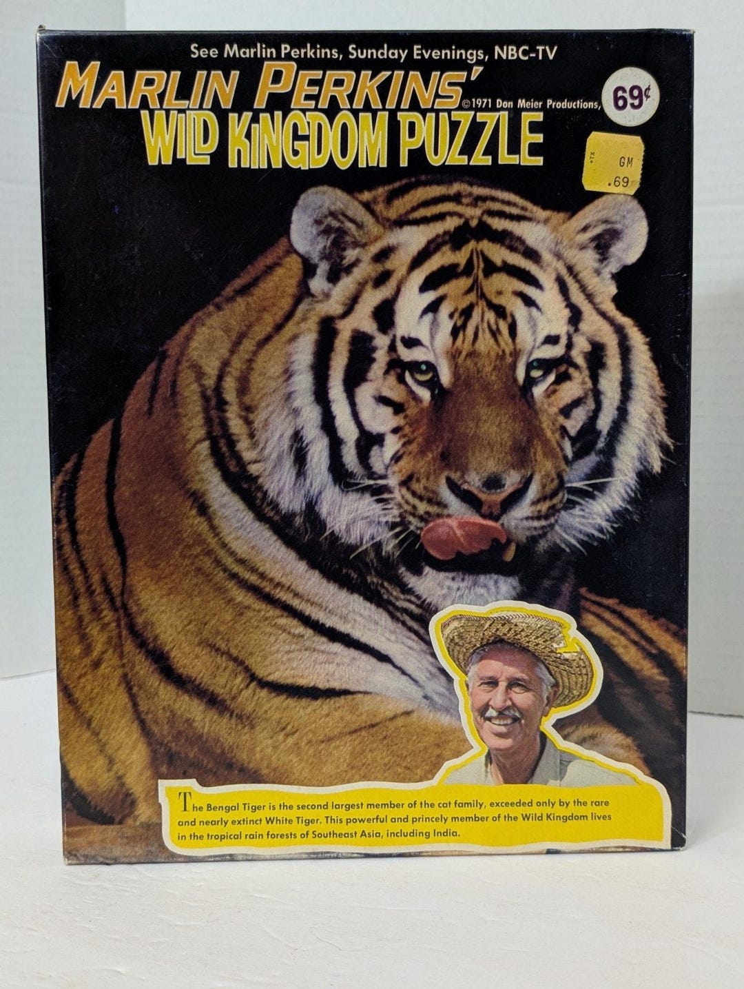 Vintage 1971 Marlin Perkins Wild Kingdom Puzzle Bengal Tiger New Sealed ...