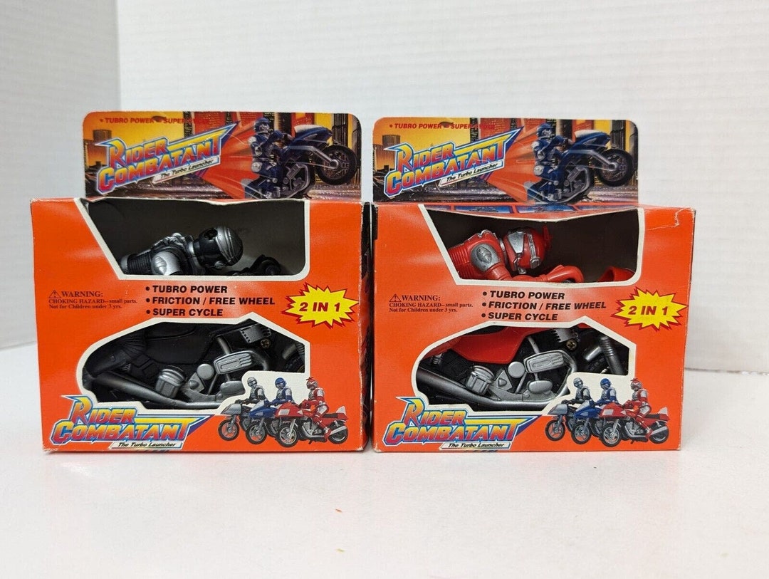 Lot 2 Vintage Rider Combatant the Turbo Launcher Motorcycle New - Etsy