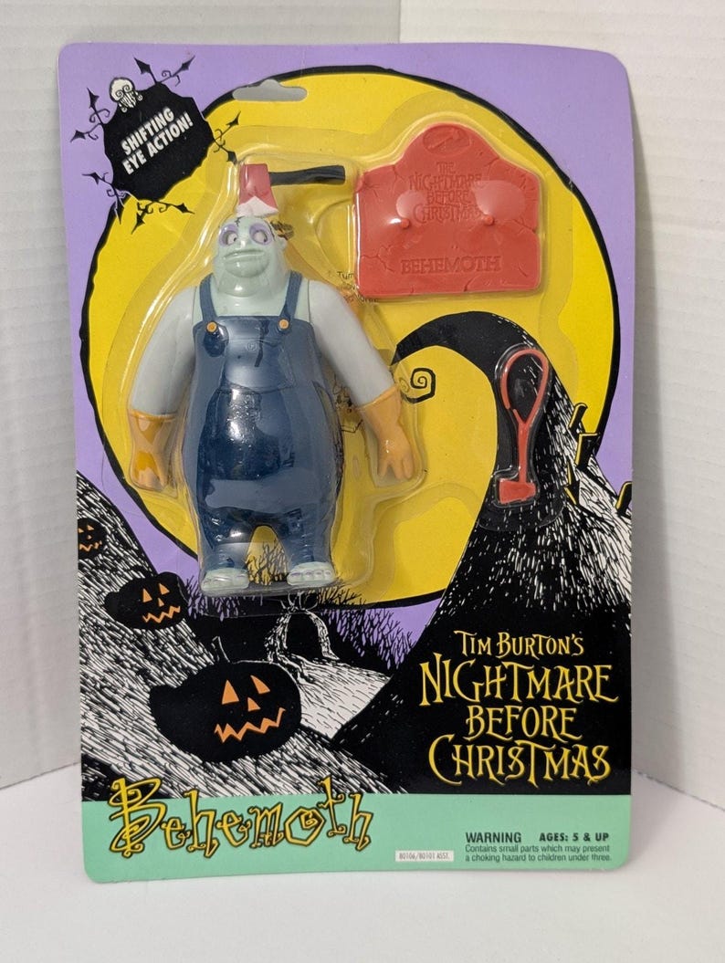 1993 Hasbro Nightmare Before Christmas Behemoth Action Figure New ...