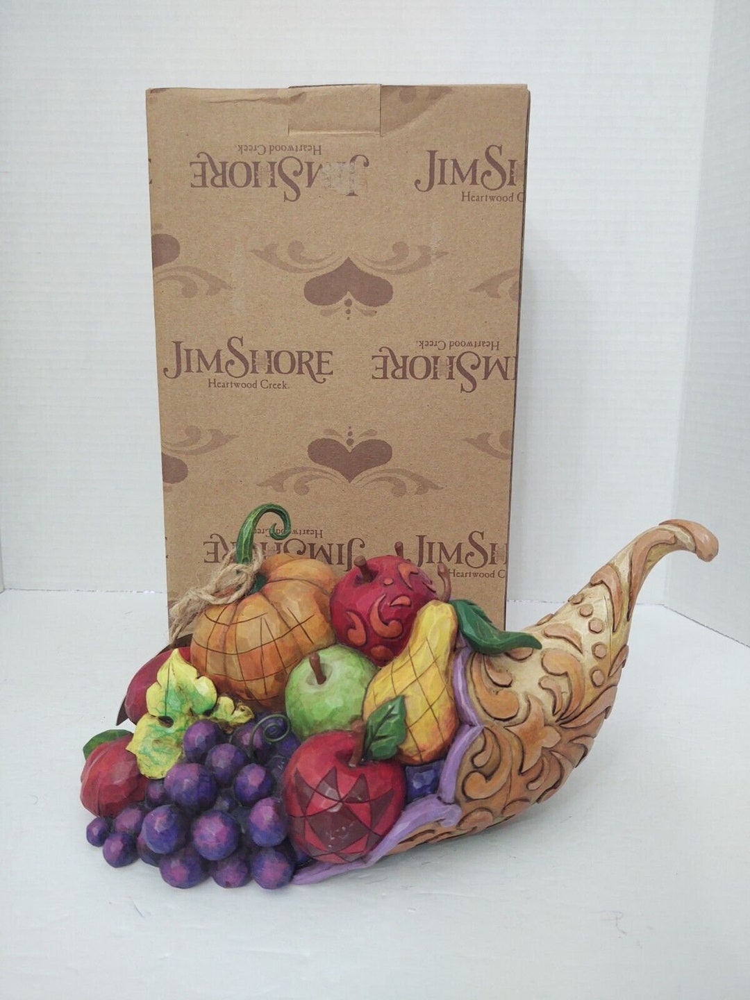 Jim Shore Cornucopia Horn of Plenty 2007 Fall Harvest Figurine ...