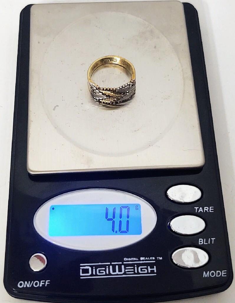 Vintage IBB Italy 925 Sterling Silver Tri Color Mesh Woven Ring Size 6. ...