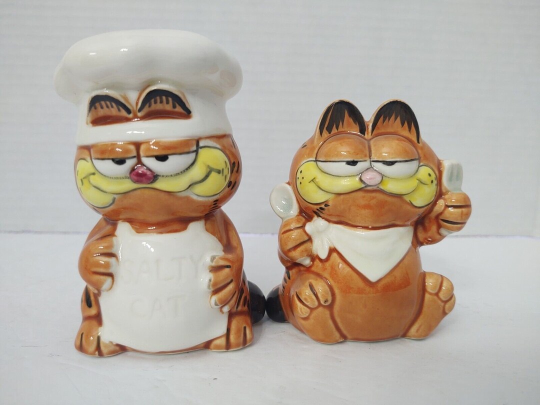 Enesco Vintage Rare/htf Garfield the Cat Cook Chef Salt & Pepper ...
