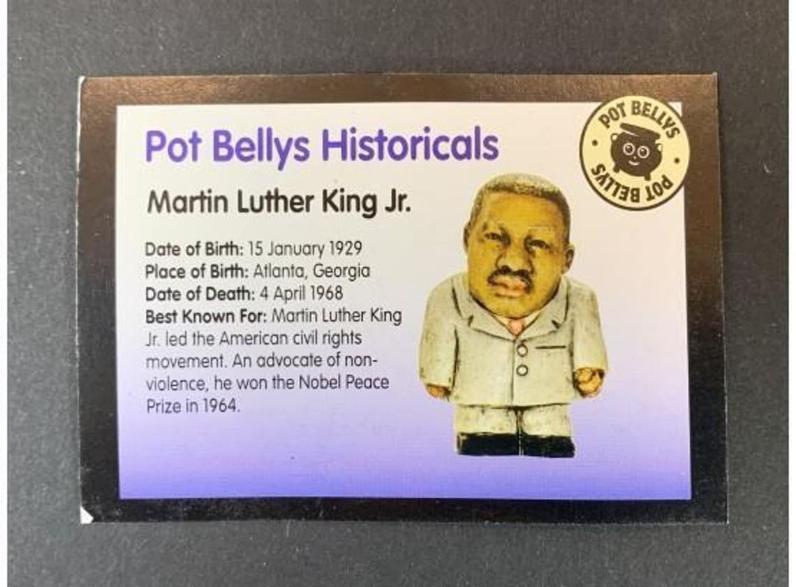 Martin Luther King Jr MLK Pot Belly Carved Miniature Figure in Orginal ...