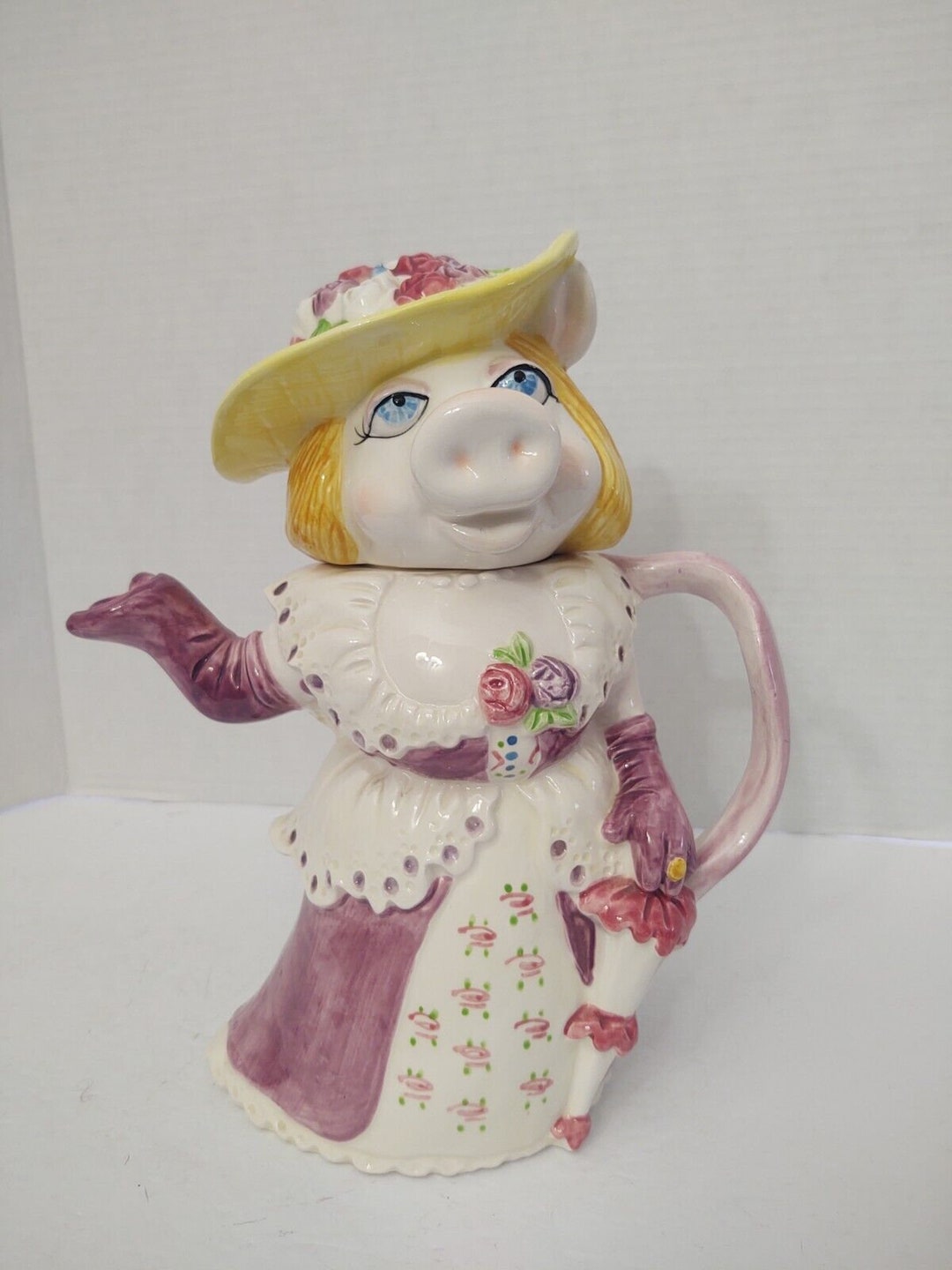 1980s Miss Piggy Ceramic Sigma Pitcher 10.5 Muppetsteapot - Etsy