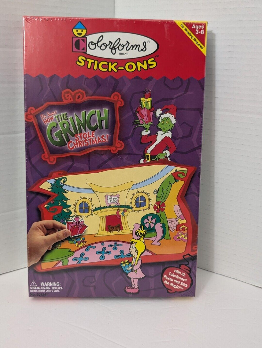 2000 How the Grinch Stole Christmas Colorforms Stick-ons Set New in ...
