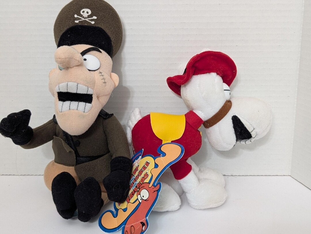 Vintage Rocky and Bullwinkle Plush Lot Boris Badenov and Dudley Do ...