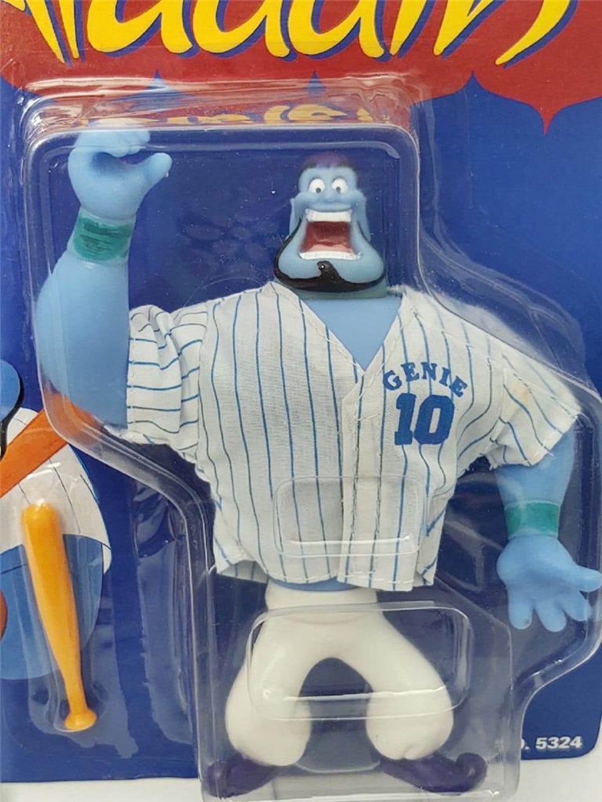 Vintage Mattel Disney Aladdin Baseball Player Genie Action Figure New ...