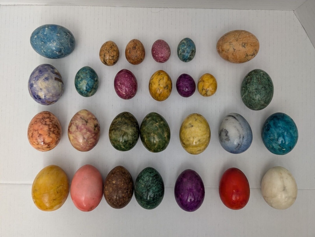 Huge Lot of 27 Beautiful Stone Eggs Various Sizes - Etsy