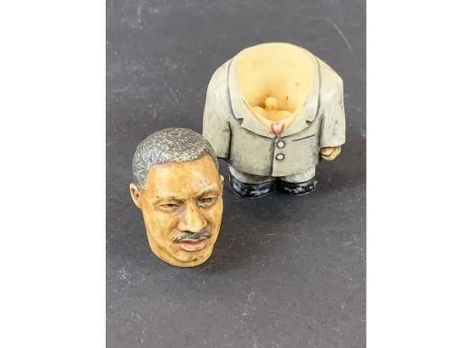 Martin Luther King Jr MLK Pot Belly Carved Miniature Figure in Orginal ...