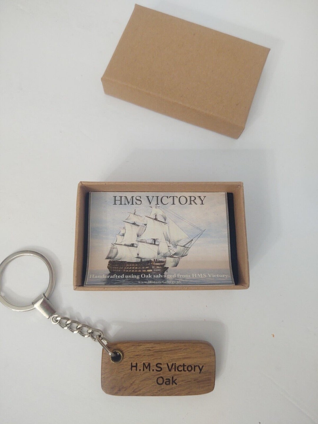 HMS VICTORY OAK Historical Keychain From Salvage Ship - Etsy