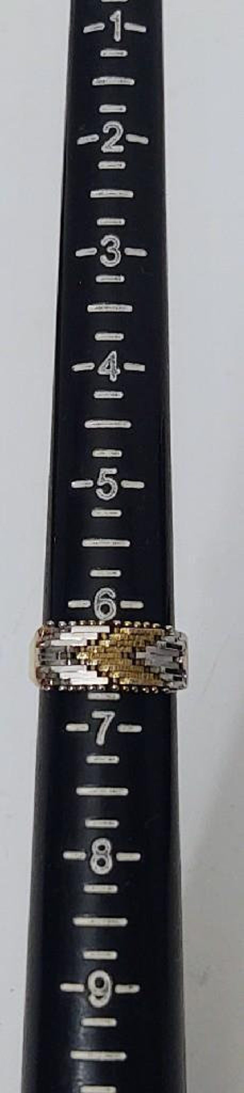 Vintage IBB Italy 925 Sterling Silver Tri Color Mesh Woven Ring Size 6. ...