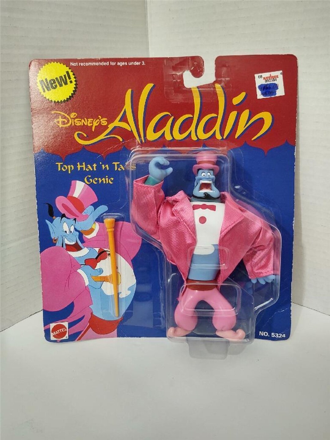 Vintage Mattel Disney Aladdin Tophat & Tails Genie Action Figure New in ...