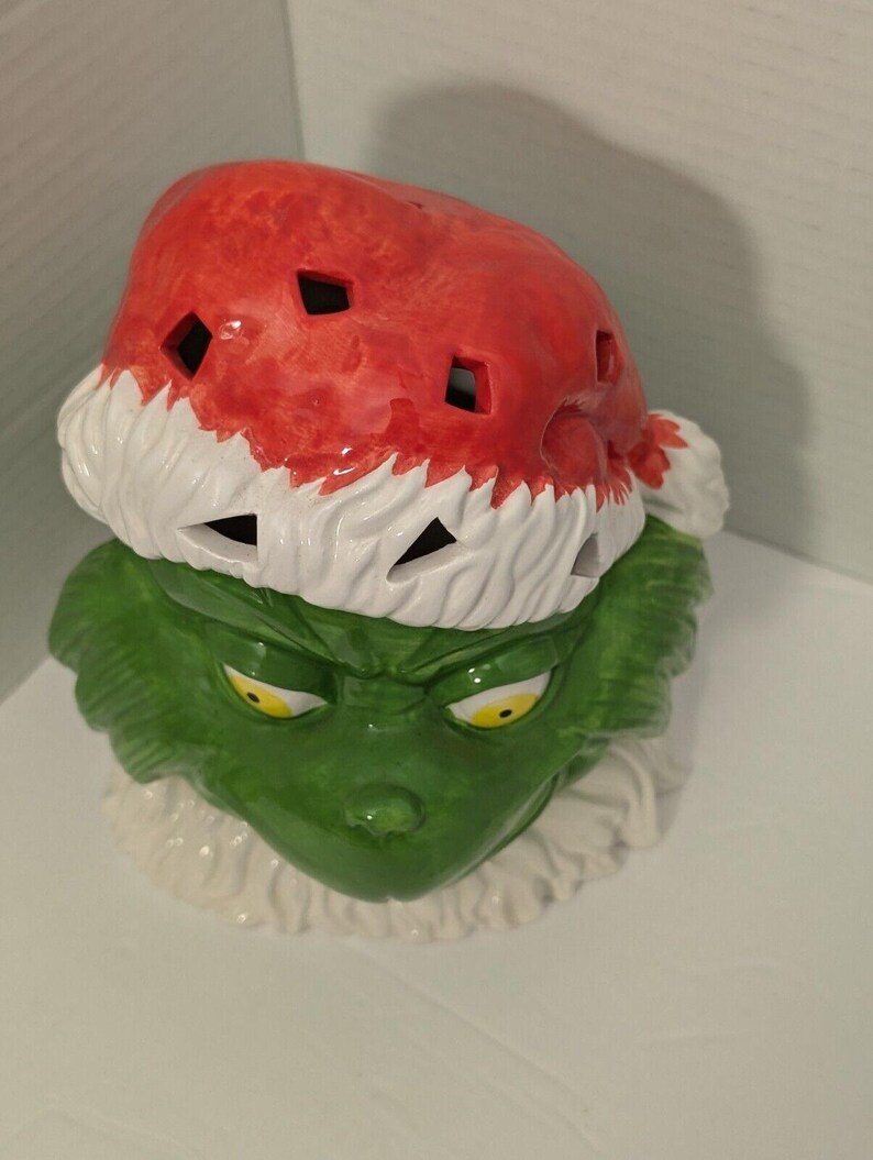 Vintage Ceramic Dr Seuss the Grinch Head Coin Bank - Etsy