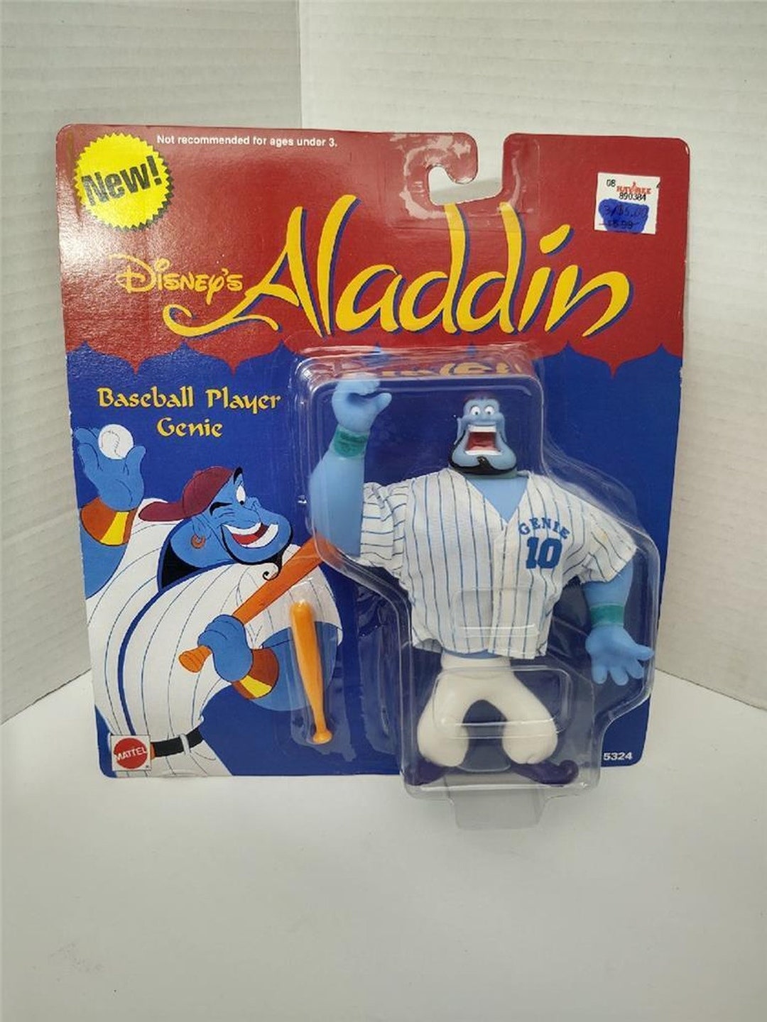 Vintage Mattel Disney Aladdin Baseball Player Genie Action Figure New ...