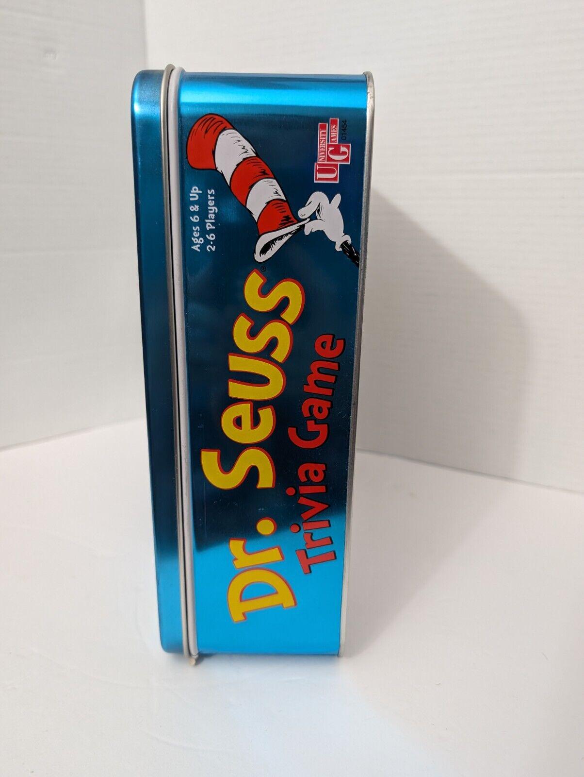 Dr Seuss Trivia Board Game Complete Vintage 2000 Tin Box- New Open Tin ...