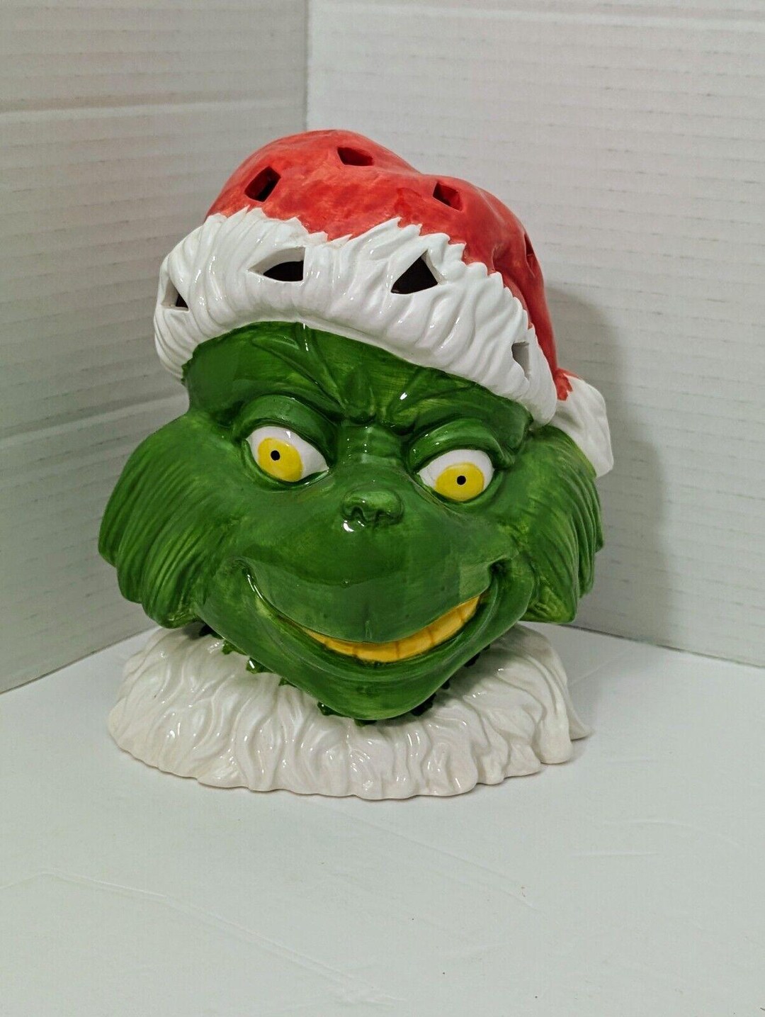 Vintage Ceramic Dr Seuss the Grinch Head Coin Bank - Etsy