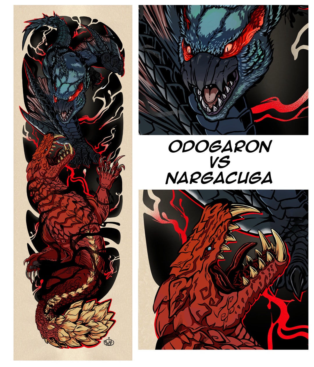 Odogaron VS Nargacuga - Etsy