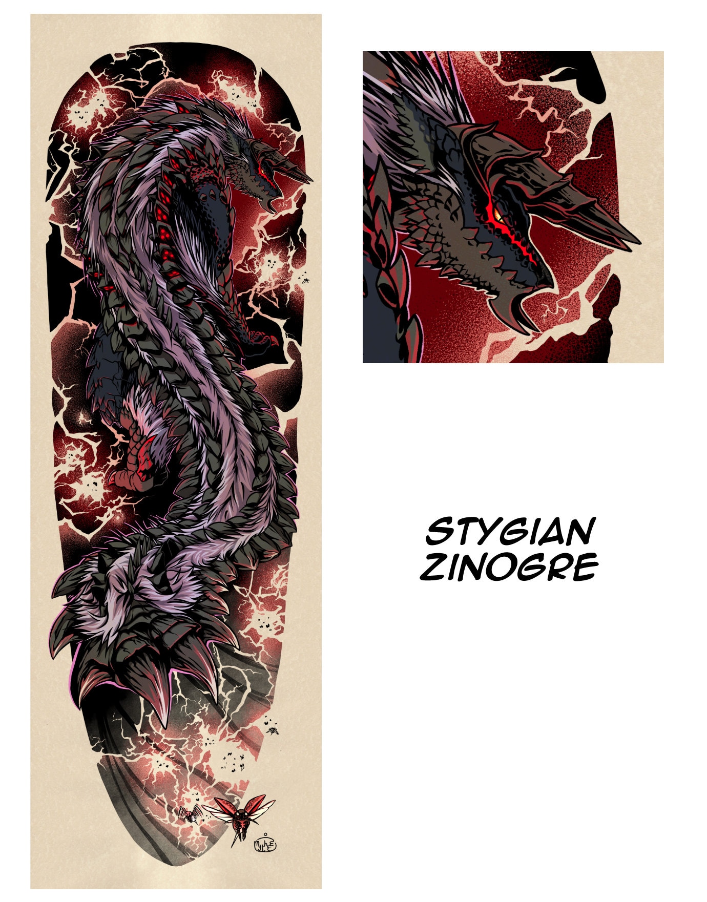 Stygian Zinogre VS Glavenus - Etsy UK