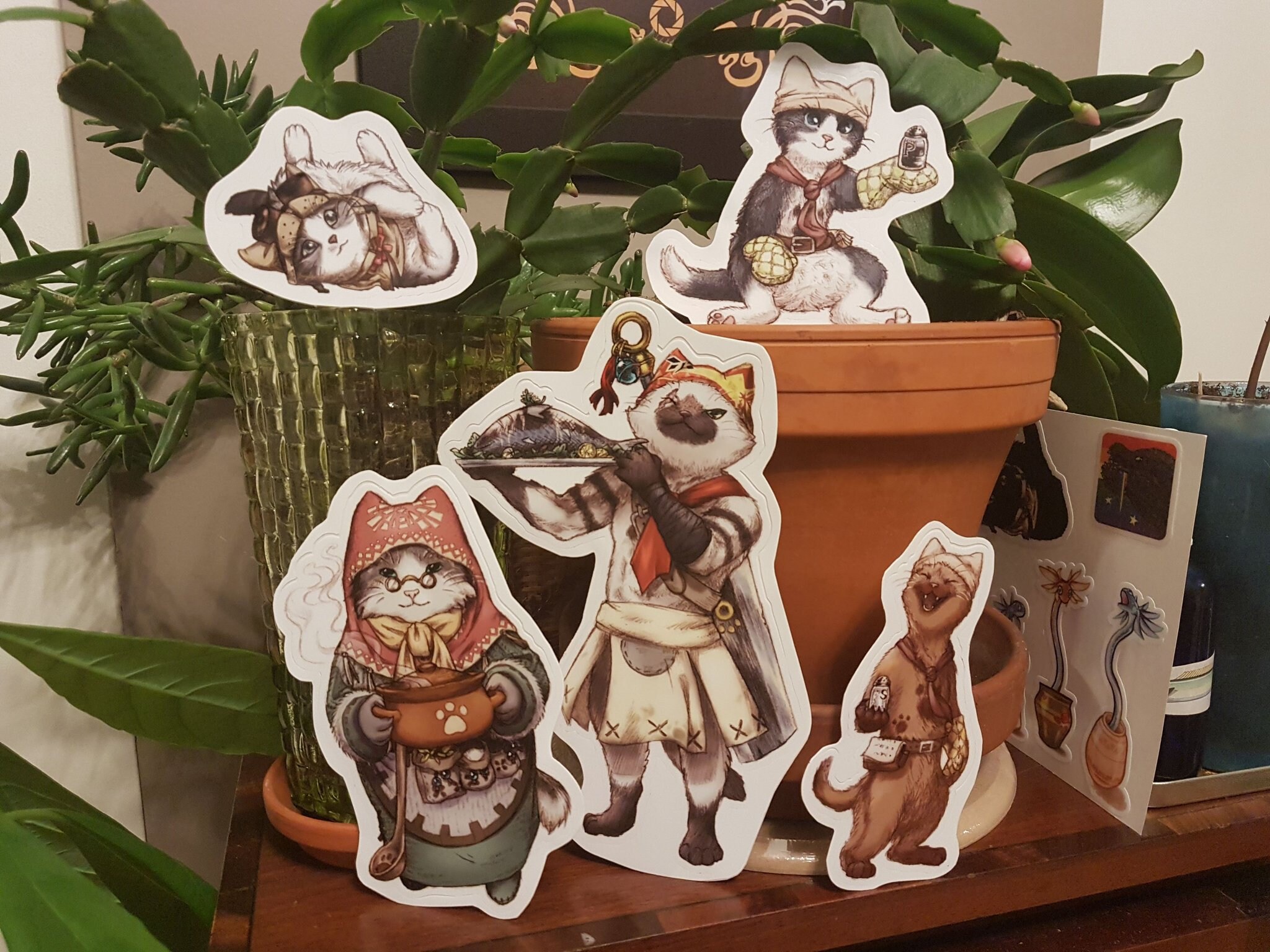 Meowscular Chef & Two Sous-chefs Stickers/magnets - Etsy