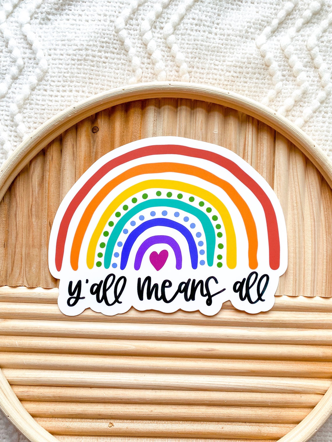 Y'all Means All Sticker, Equality Car Sticker, LGBTQ Stickers, Human ...