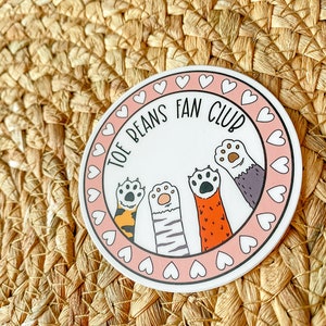Team Toe Beans Sticker, Toe Beans Fan Club Sticker, Cat Lover Gifts ...