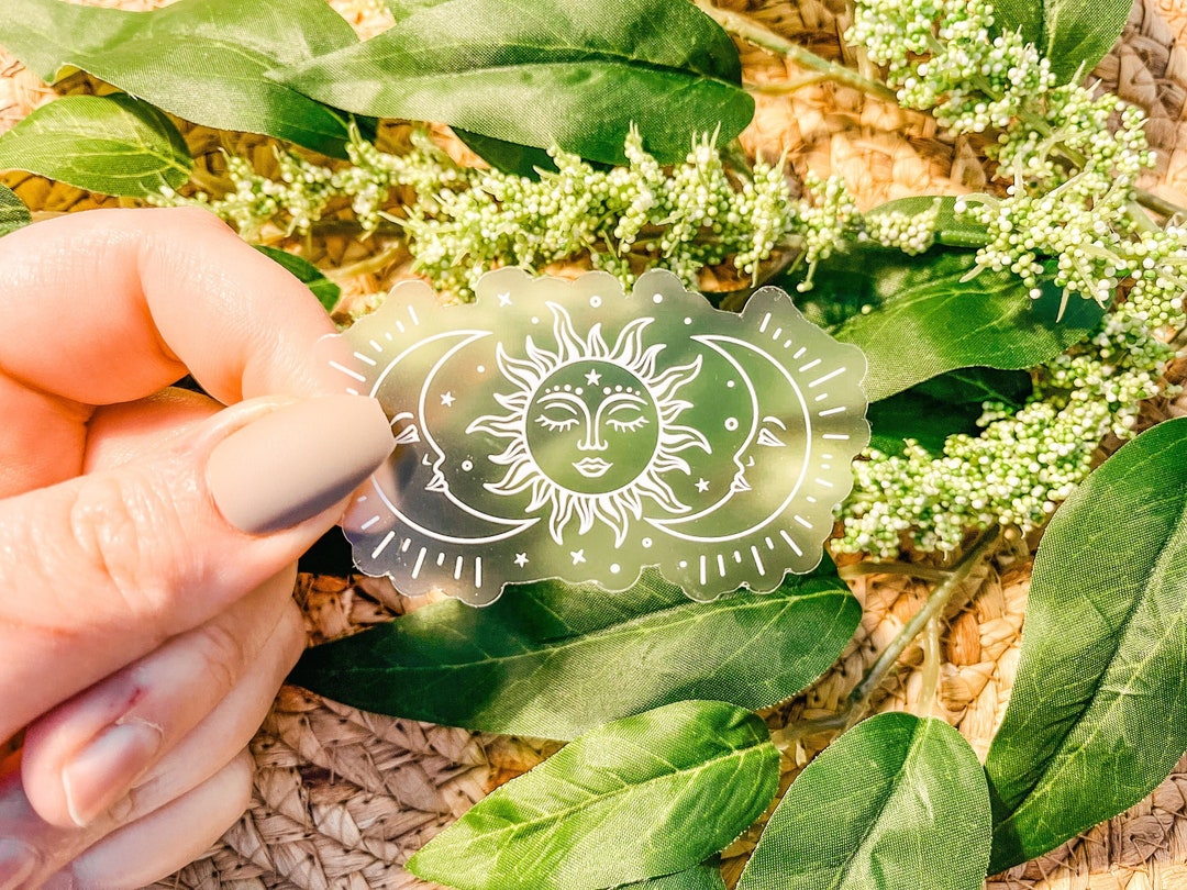 Sun and Moon Sticker, Mystical Stickers, Witchy Stickers, Sun Stickers ...