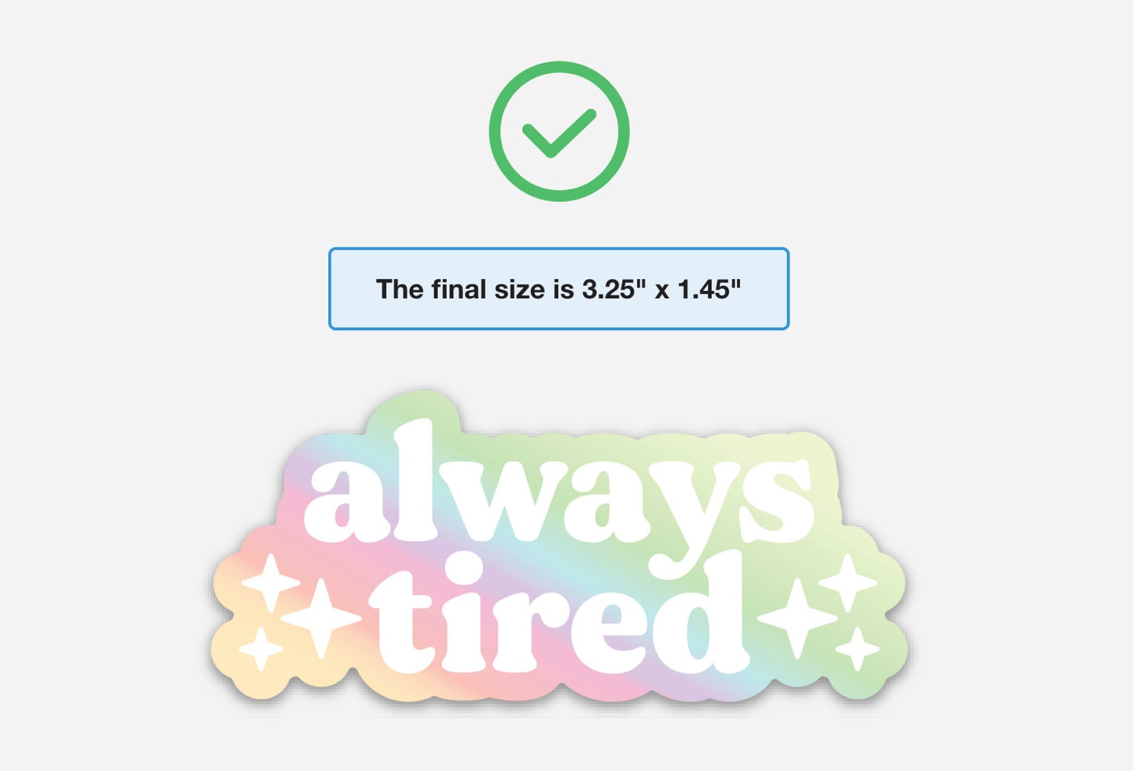 Always Tired Sticker Spoonie Sticker Anxiety Stickers - Etsy