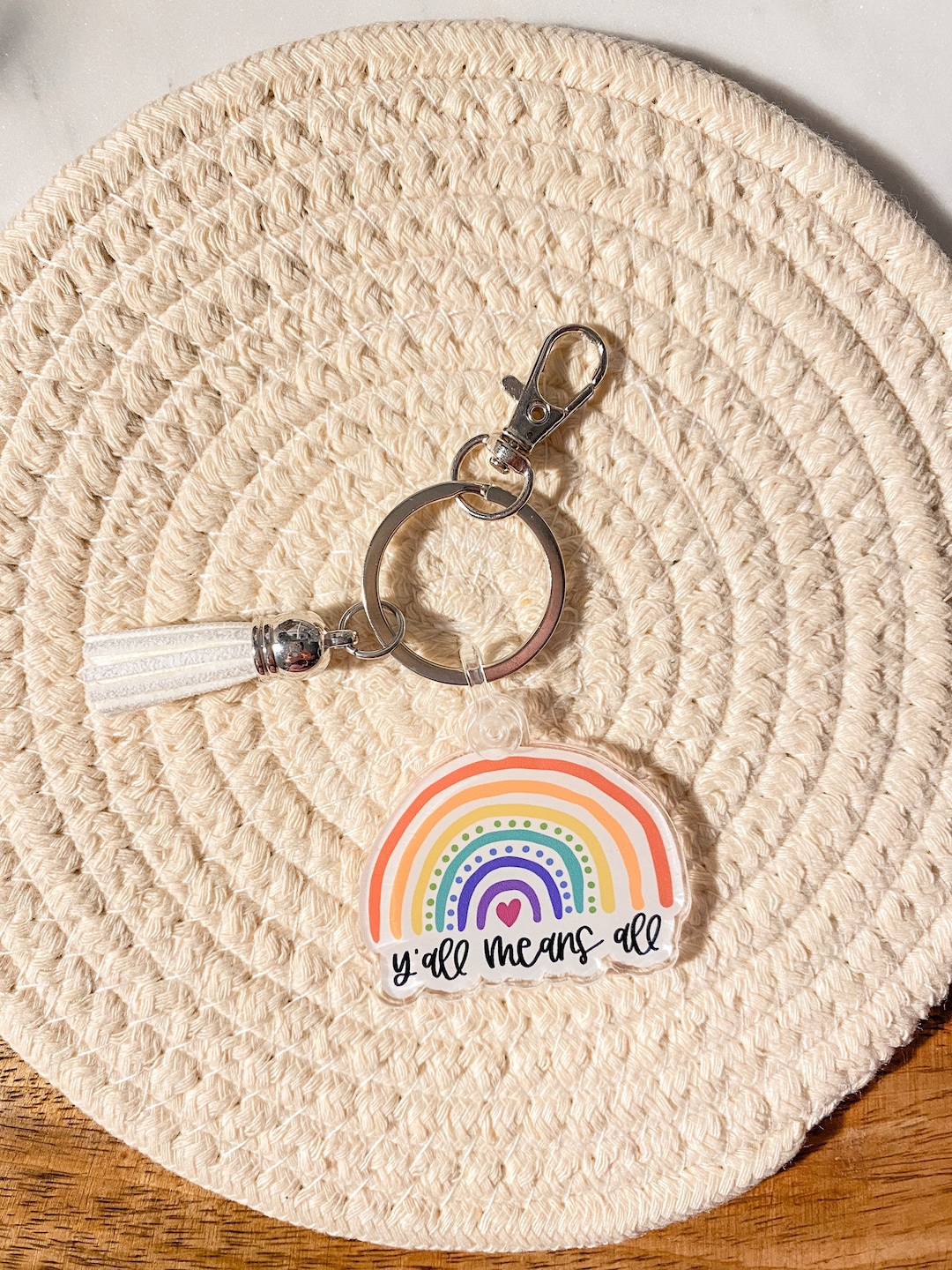 LGBTQ KEYCHAIN | Y’all Means All Keychain, Gay Pride Keychain, Equality ...