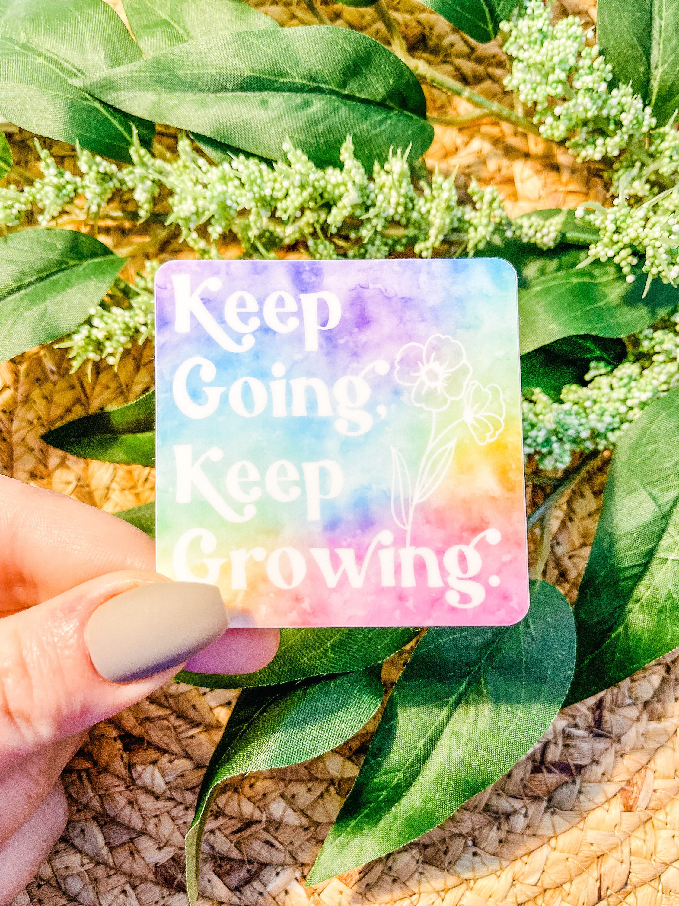 Keep Going Keep Growing Sticker Growth Stickers Mindset - Etsy