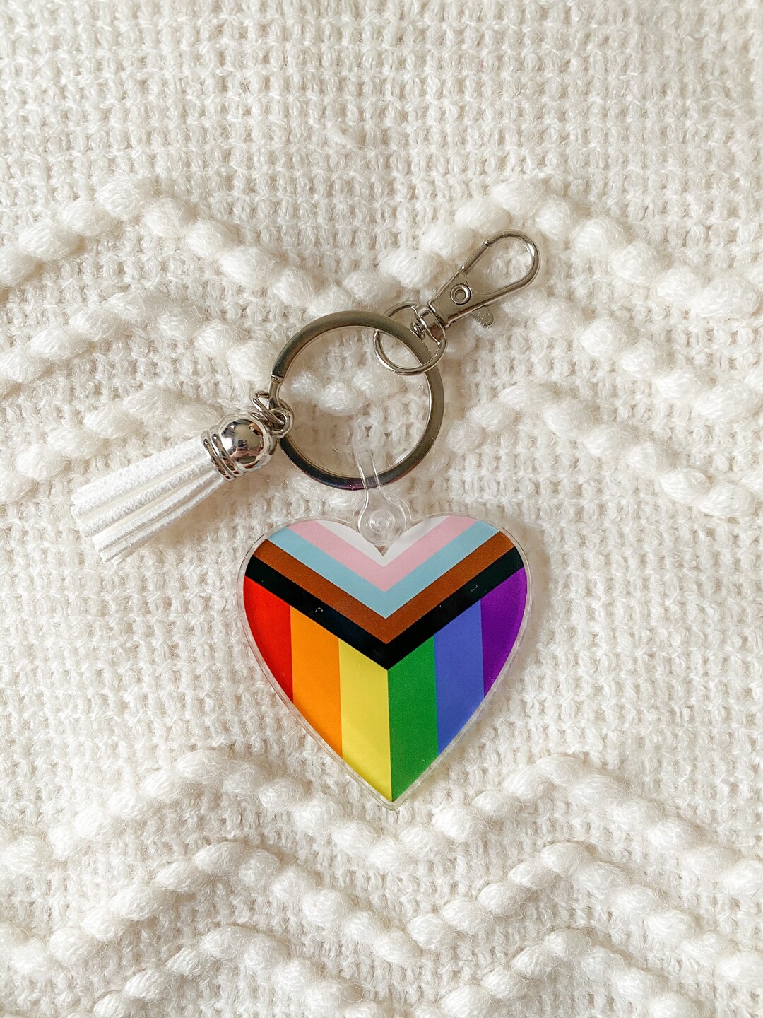 Progressive Pride Flag Keychain, Pride Keychain, Daniel Quasar Pride ...