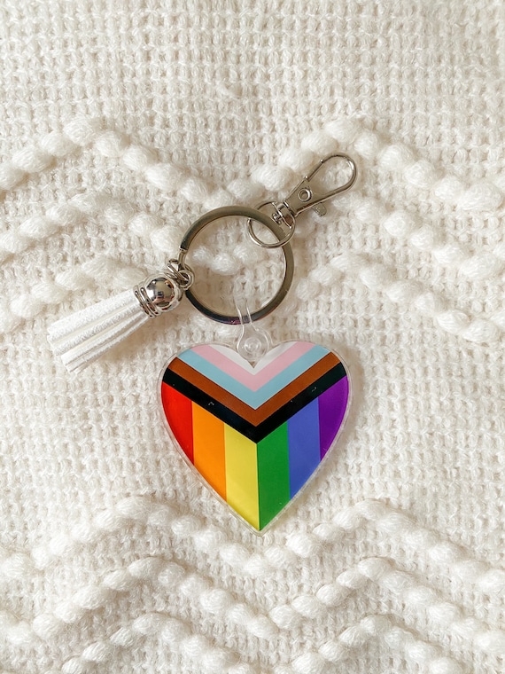Progressive Pride Flag Keychain Pride Keychain Daniel Quasar - Etsy