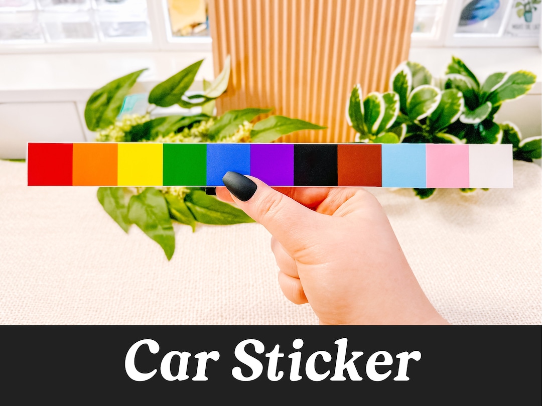 Progressive Pride Flag Sticker, Pride Stripe Sticker, Flag Stripe ...