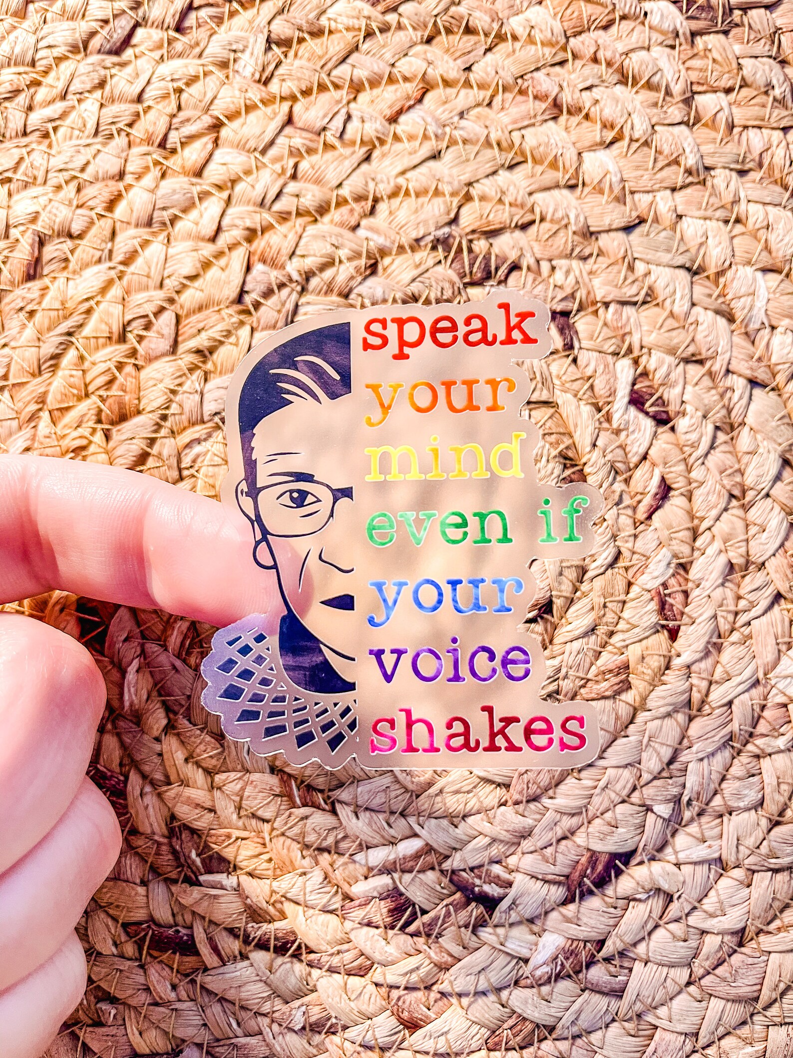 Speak Your Mind Even If Your Voice Shakes Sticker RBG - Etsy