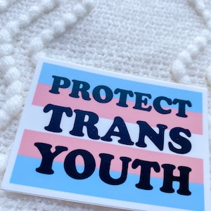 Protect Trans Youth Sticker, Protect Trans Kids Sticker, Trans Rights ...