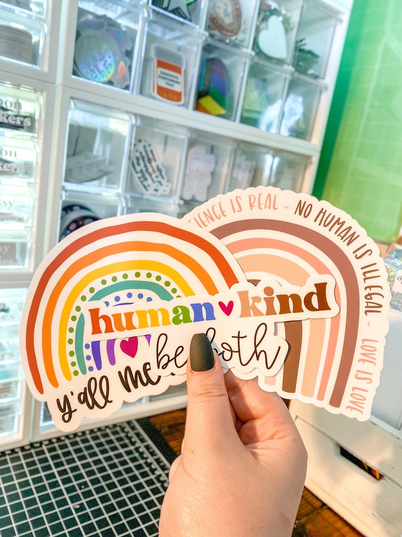 Y'all Means All Sticker, Equality Car Sticker, LGBTQ Stickers, Human ...