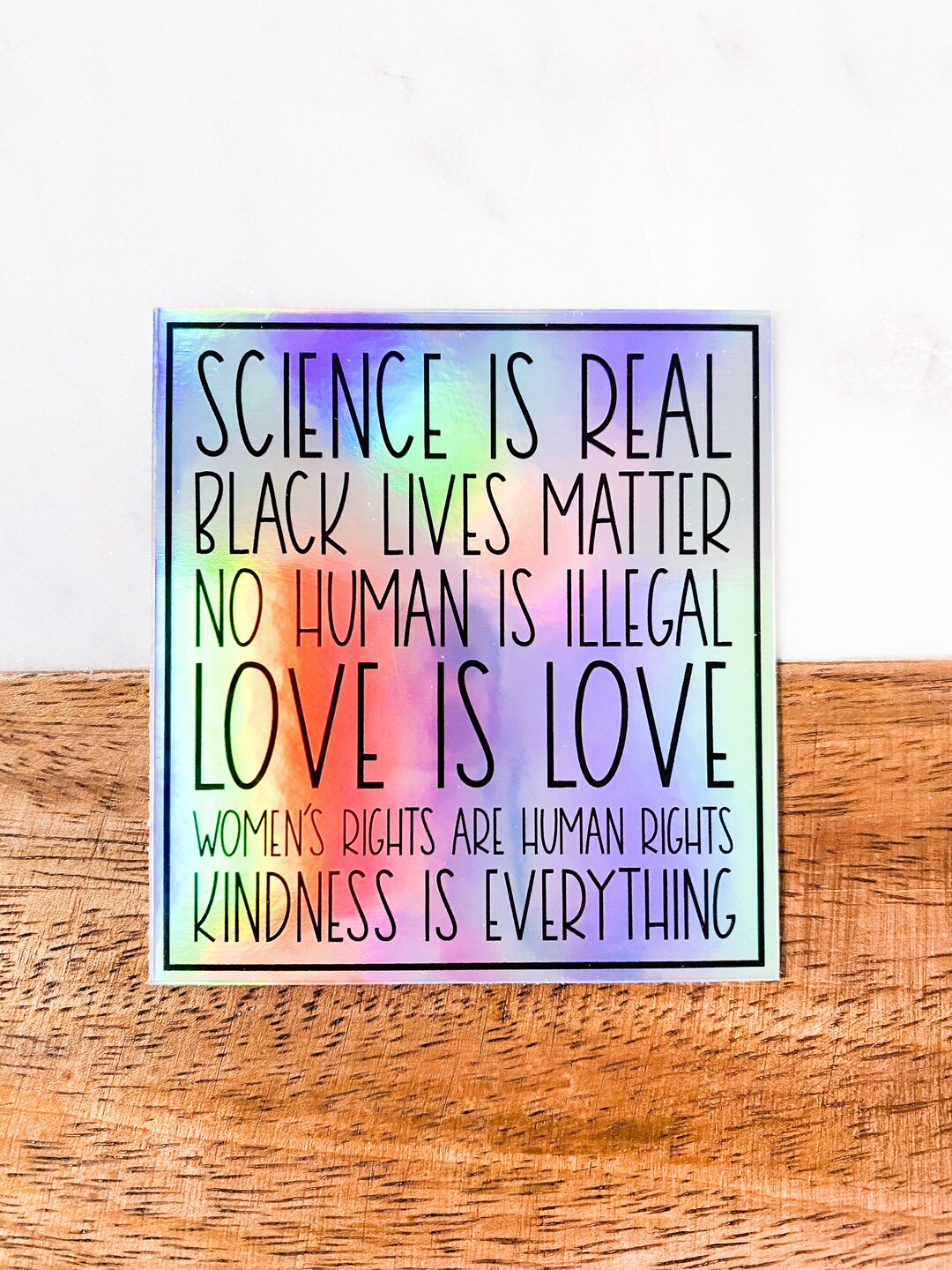 Equality Sticker, Blm Sticker, Lgbtq Sticker, Science is Real Sticker ...