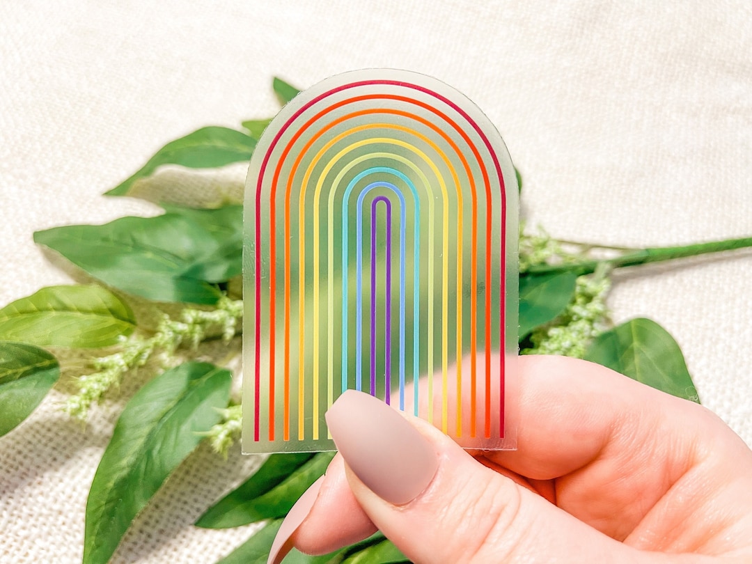 Retro Rainbow Sticker, Boho Rainbow Sticker, Pride Stickers, Colorful ...