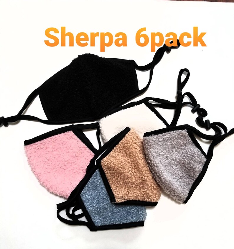 Sherpa Face Mask Ultra Soft Cotton interior Sherpa Fleece | Etsy