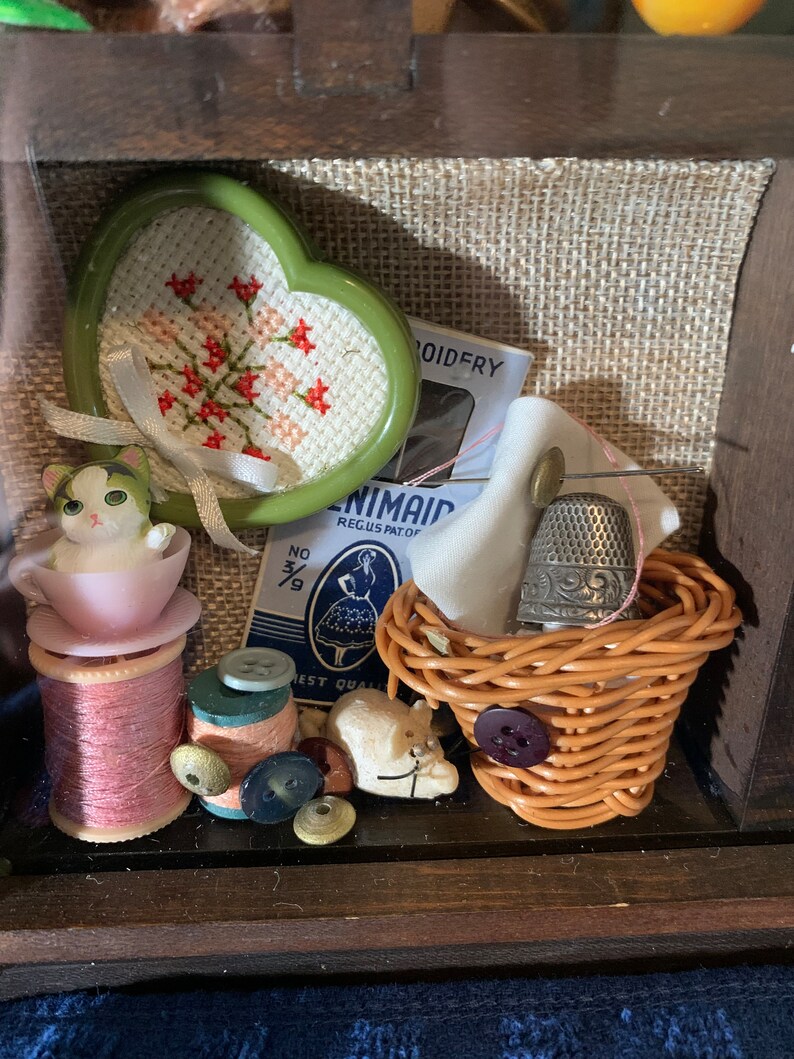 13x15" Vintage Life in the Country Shadow Box - One-of-a-kind Miniature ...